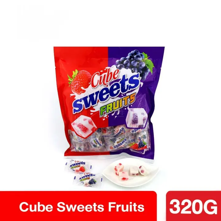 Cube Sweets Fruits ขนมเยลลี่ เยลลี่กัมมี่ ขนม เยลลี่ รสผลไม้รวม 320g ...