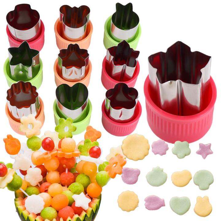 FEIFAN แม่พิมพ์ตัดผลไม้รูปหัวใจ3ชิ้น/เซ็ตสำหรับอาหารสำหรับเด็กที่จับ ...