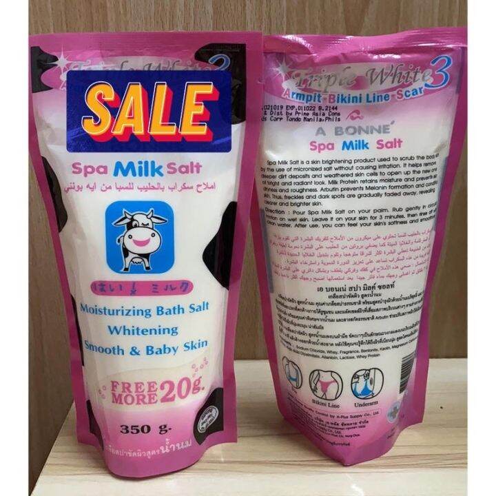 Spa Milk Salt Body Scrub A Bonne Salt Scrub Lightening and Whitening ...