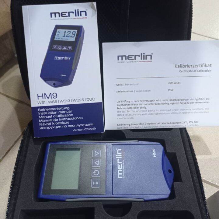 wood moisture meter MERLIN HM9 WS13 alat ukur kelembaban kayu | Lazada Indonesia