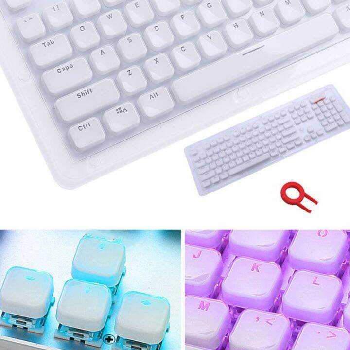 Keycaps Set for Keyboard Backlit Crystal Edge Design Cherry MX With for ...