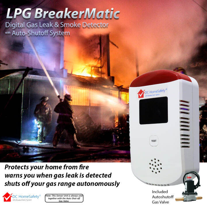 LPG BreakerMatic Digital Gas Leak Detector and Smoke Detector with ...