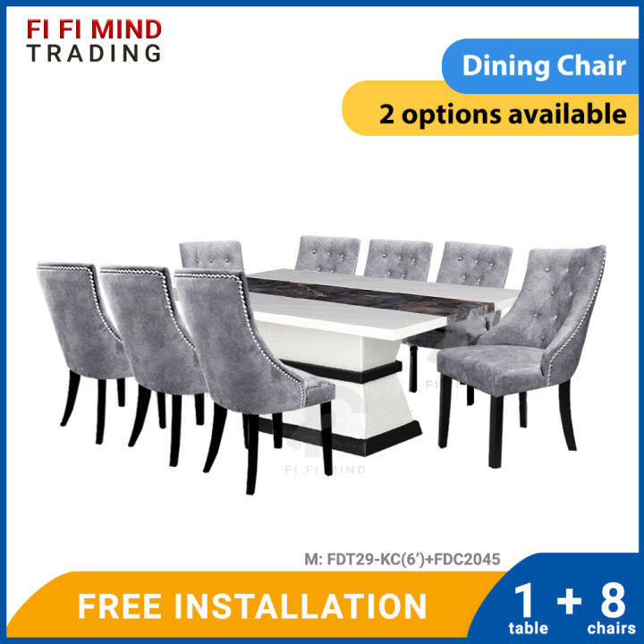 Rombor Marble Dining Set/ Marble Dining Table/ Meja Makan 6 Kerusi/ Meja Makan Marble/ Meja ...