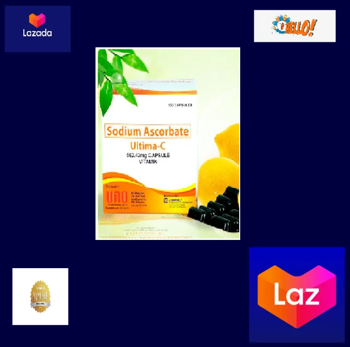 ULTIMA-C 100% ORIGINAL 10 blister (100capsules) (sodium ascorbate ...