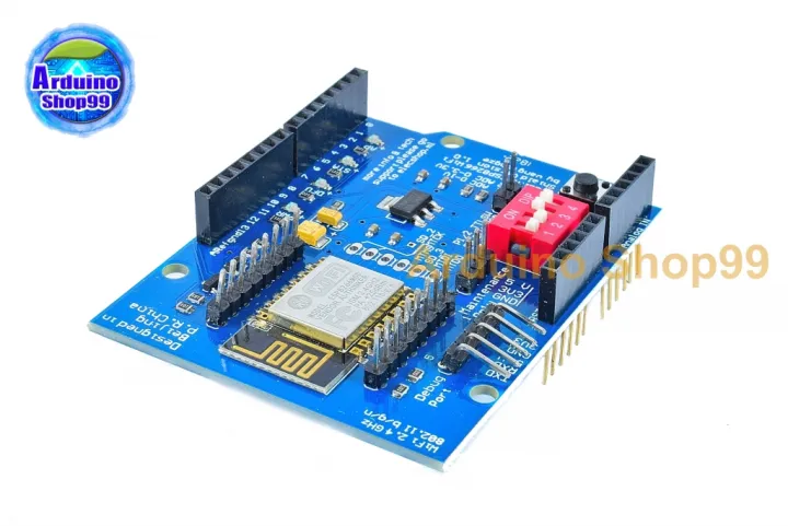 UNO R3 - ESP8266 Serial WiFi Shield Extend Board for Arduino - Blue | Lazada.co.th