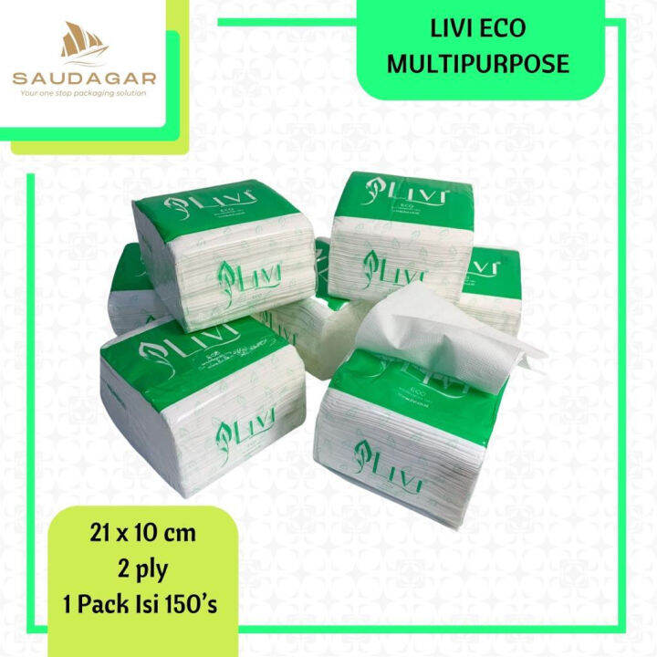 (KHUSUS GOJEK/GRAB) Tissue Livi Eco Multi Purpose 1 DUS 60 Pack ...