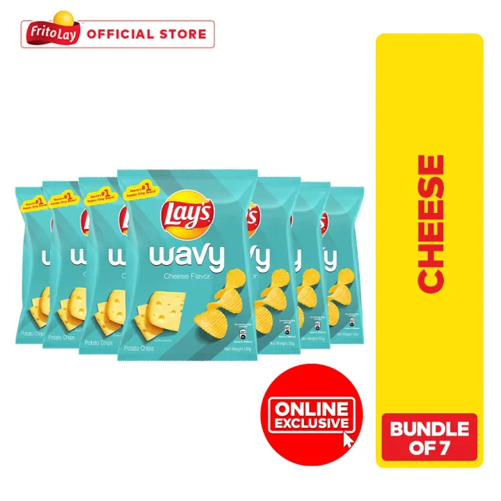 Lay's Wavy Cheese 50g (Pack of 7) | Lazada PH