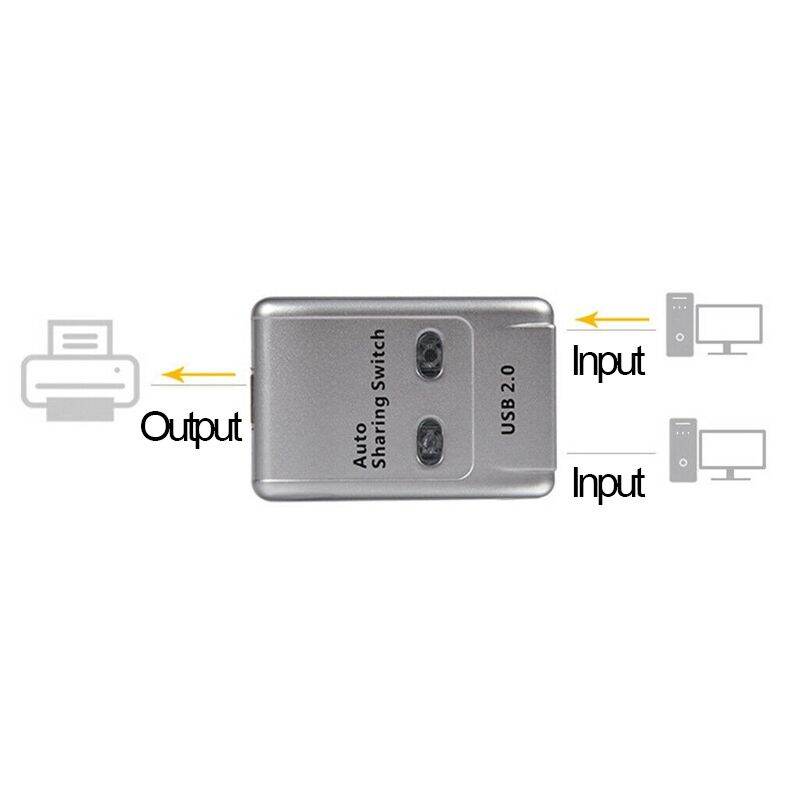 FJGEAR USB 2.0 Auto Sharing Switch 2 Port HUB Adapter Switcher for 2 PC ...