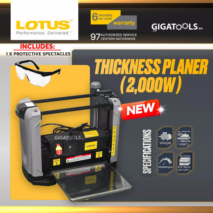 *NEW* Lotus LT2000TPX Thickness Planer (SPIRAL BLADE) ( 2000W ) with ...