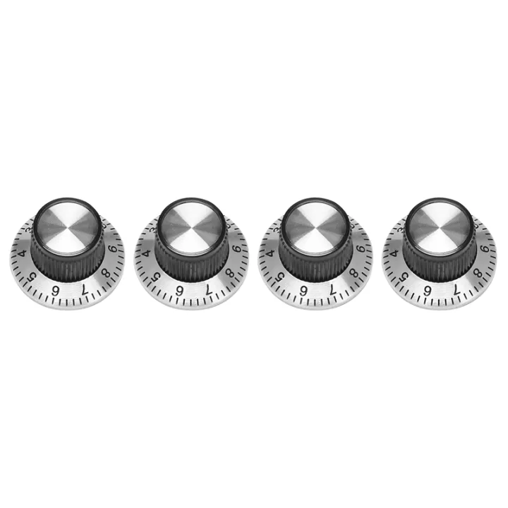 4 x potentiometer Pot metal knob with 0-9 turntable for 6mm shaft knob ...