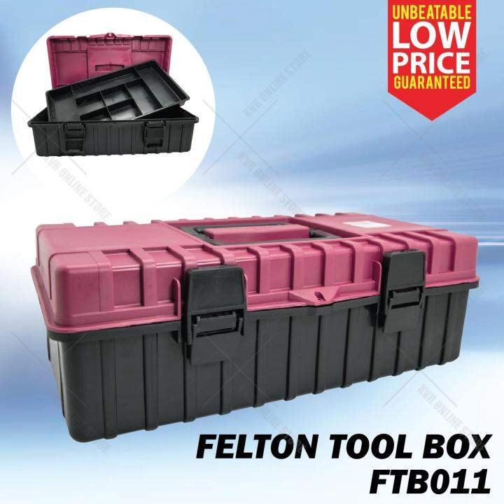 Multipurpose Organiser Plastic Storage Felton Tool Box Red FTB 011 | Lazada
