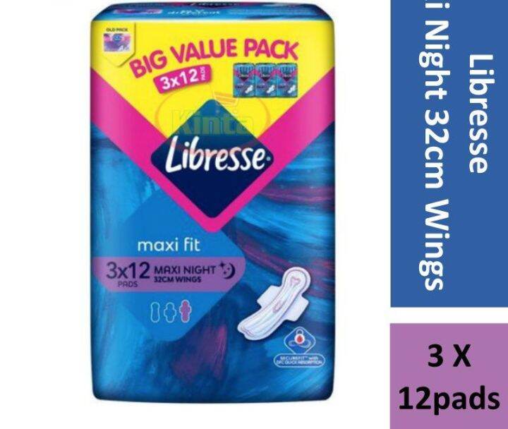 Libresse Maxi Night Extra Long Wing (3x12s) | Lazada