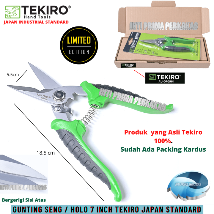 Gunting Multifungsi Tekiro 7 inch Seng Plat Holo Baja Ringan Serbaguna | Lazada Indonesia