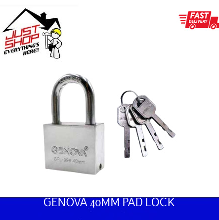 GPL-999/401 'GENOVA' 40MM PAD LOCK | Lazada