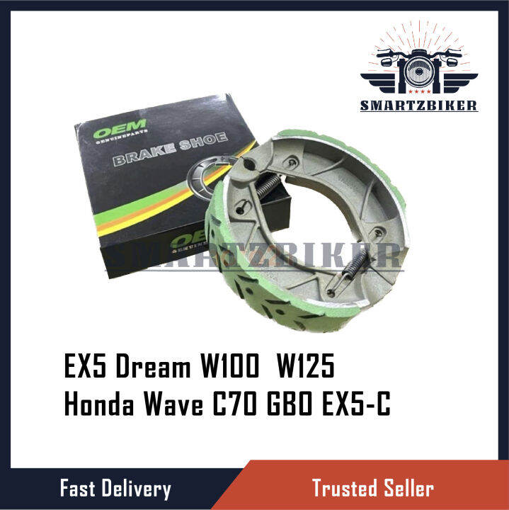 BRAKE SHOES BRAKE LINING EX5 / EX5 DREAM / WAVE100 / WAVE125 HONDA WAVE ...