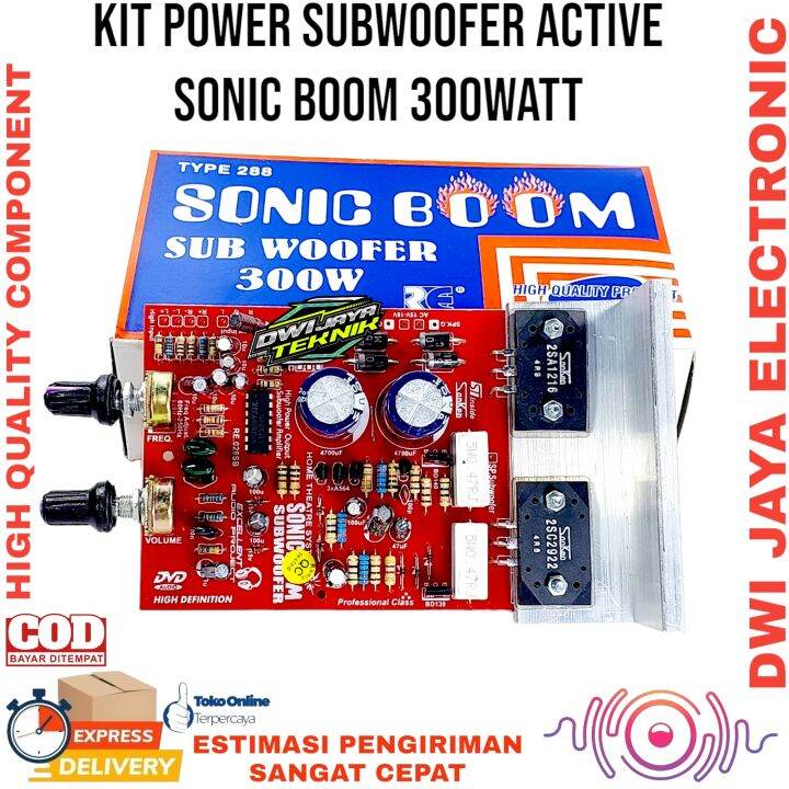 KIT POWER SUBWOOFER SONIC BOOM 300W SONIC BOOM SANKEN II SUB 300 WATT W ...