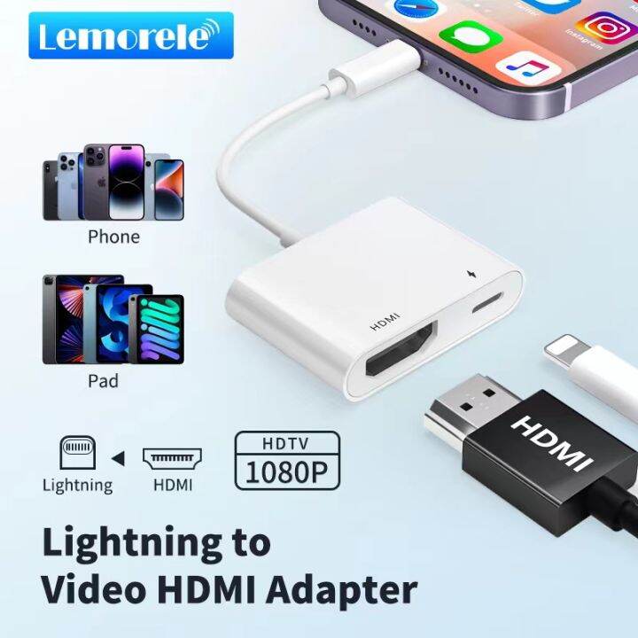 Lightning to HDMI adapter for iPhone to TV iPhone to HDMI adapter 1080P ...
