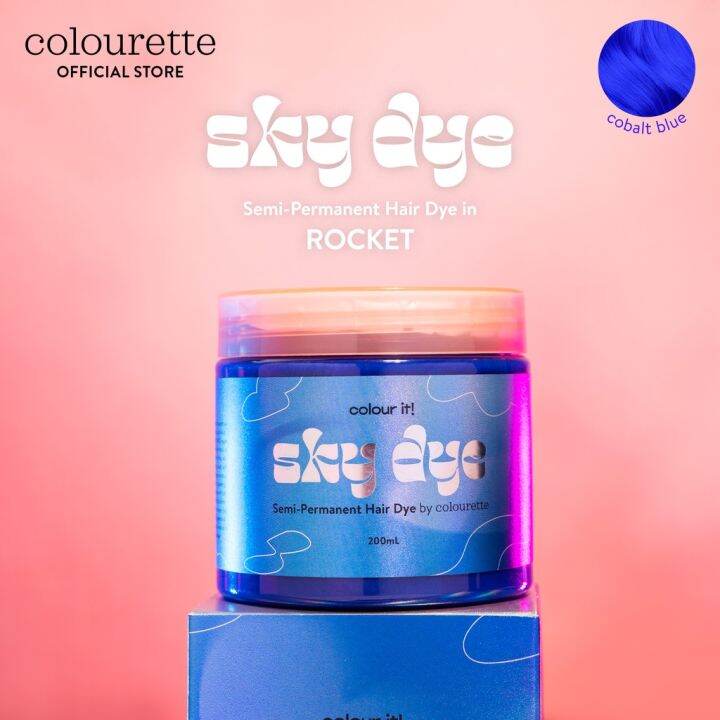 Colourette Sky Dye in Rocket [Blue, Semi-Permanent Hair Dye ...
