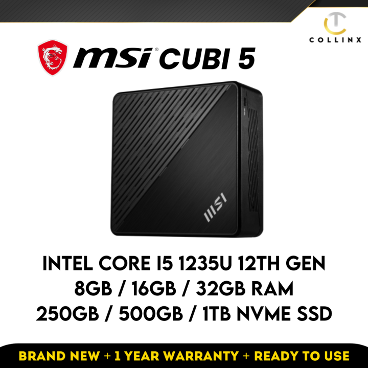 MSI CUBI 5 12M - INTEL CORE i5-1235U 12TH GEN Mini PC / Ready to Use ...