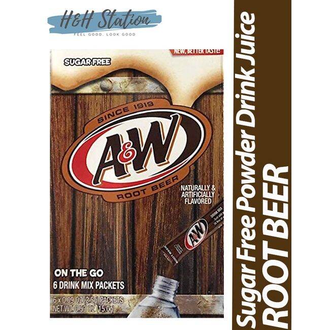 New Zero Sugar / Sugar Free A&W, Root Beer – Powder Drink Mix 6packet ...