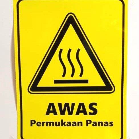 SIGN STICKER K3 RAMBU SAFETY AWAS PERMUKAAN PANAS UK 20X30 | Lazada Indonesia