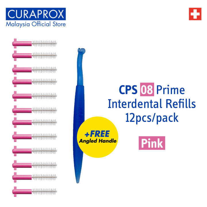 CURAPROX CPS08 Prime Interdental Refill (Pink) 12 pieces pack + Free ...