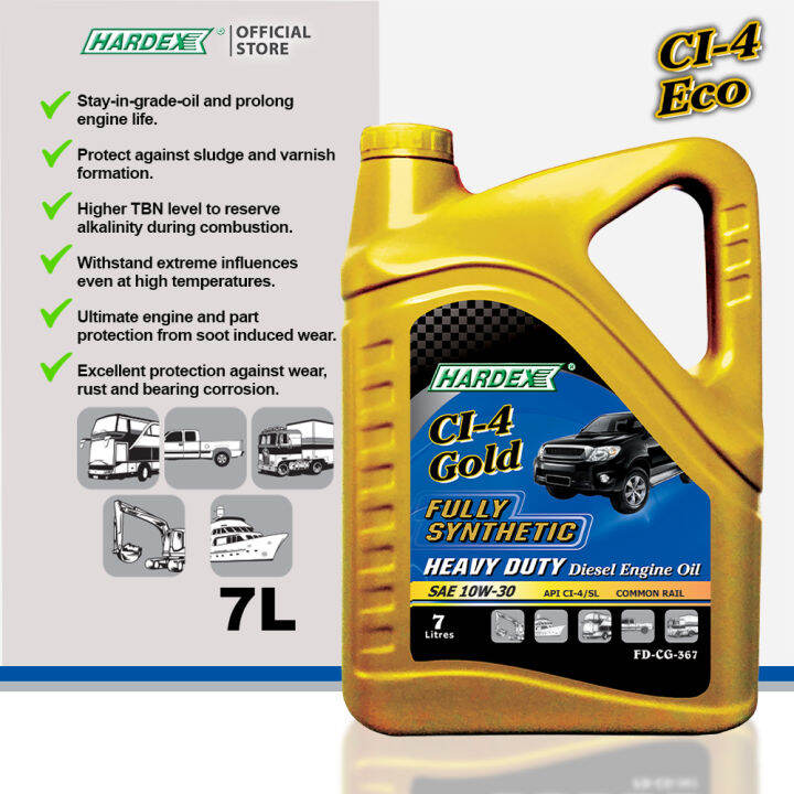 HARDEX Eximius CI-4 Gold SAE 10W-30 - Engine Oil - 7L - FD-CG-367/FD-CG ...