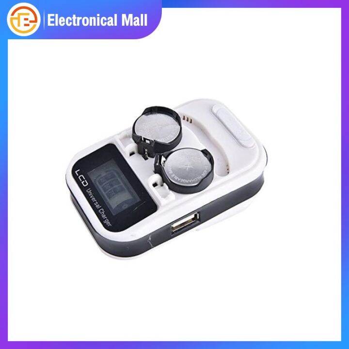 Smart LCD US EU Plug Button Coin Cell Battery Charger For LIR2032 ...