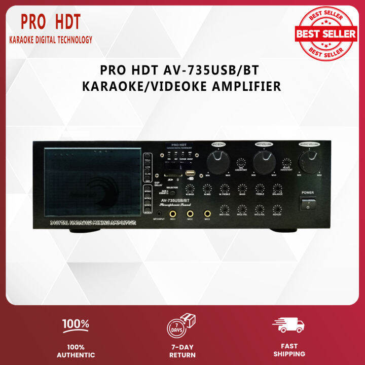 PRO-HDT (AV-735USB/BT) - Professional Bluetooth Karaoke Amplifier/ Videoke Amplifier with (Free ...