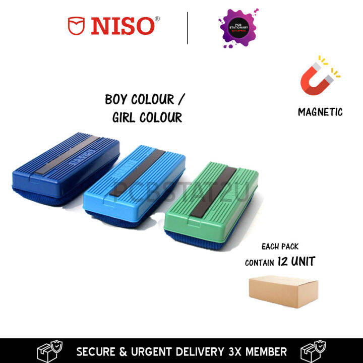 Niso Whiteboard Duster/Whiteboard Eraser Large Heavy Duty Use - Magnetic Stick Pemadam | Lazada