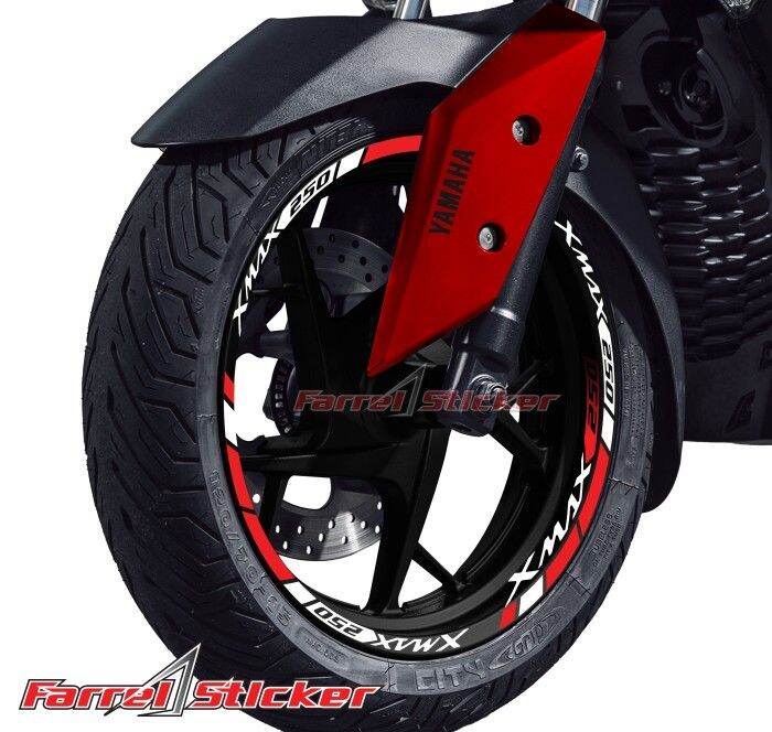 STIKER VELG STICKER RIM velk YAMAHA XMAX 250 - Merah | Lazada Indonesia