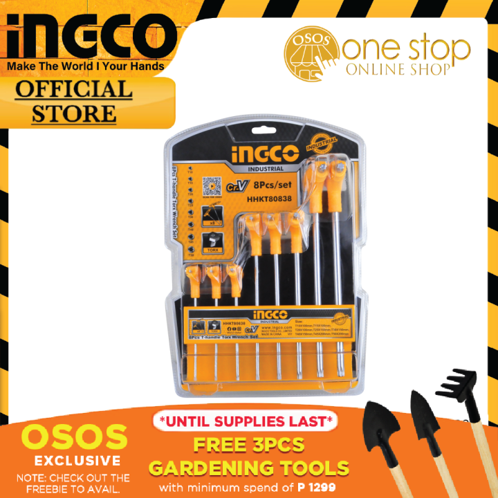 INGCO Tools Original Industrial 8PCS T-Handle Torx Wrench Set HHKT80838 ... INGCO Tools Original Industrial 8PCS T-Handle Torx Wrench Set HHKT80838 ...
