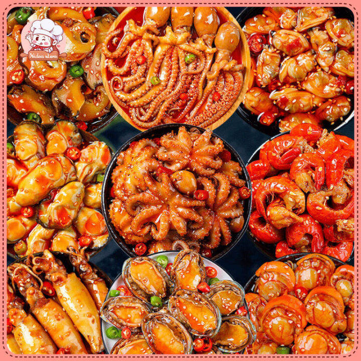 Midea [COD] 100g/กระป๋อง าหารทะเลรสเผ็ดกระป๋อง หางกุ้งก้ามกราม กระเทียม ...