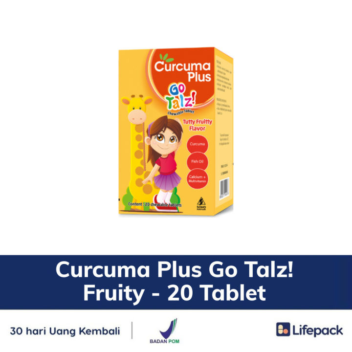 Curcuma Plus Go Talz! Fruity - 20 Tablet - Suplemen Penambah Nafsu ...
