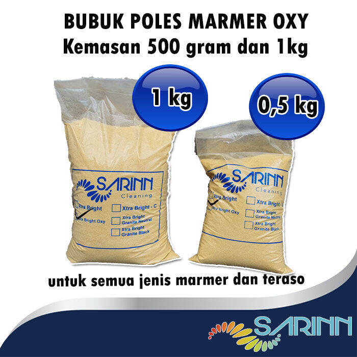 Obat bubuk poles kristalisasi marmer teraso Xtra Bright Oxy kemasan 0 ...