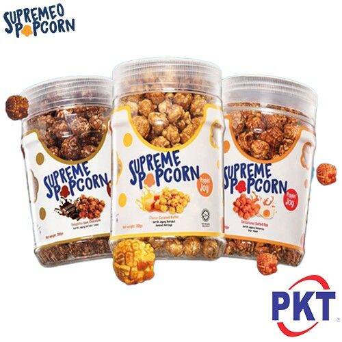 SUPREMEO POPCORN 280G FREE 60G/ CARAMEL POPCORN/ SALTED EGG POPCORN ...