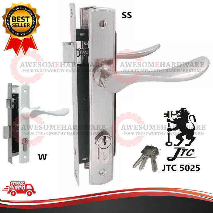 JTC 5025 MORTISE LEVER LOCKSET FOR GRILLE MAIN ENTRANCE LOCK | Lazada