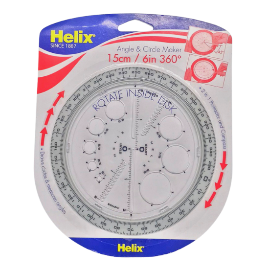 Helix Angle & Circle Maker 15 cm / 6 in 360 Degree White 1 Count | Lazada PH
