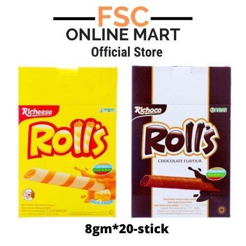 [FSC] Nabati Richeese Wafer Roll 8gmx20s (Cheese/Chocolate) | Lazada