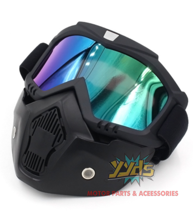 Motorcycle Goggles Mask/Motorcycle Helmet Goggles Removable Mask/Open ...
