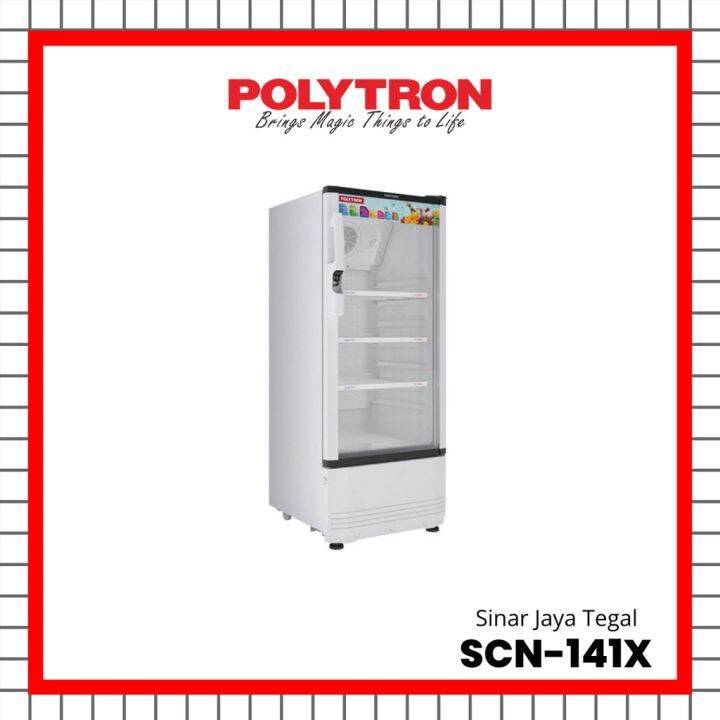 SHOWCASE POLYTRON SCN-141X 3 RAK 140 LITER - White | Lazada Indonesia