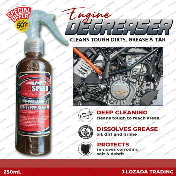 ORIGINAL TEAM REDSPEED ENGINE DEGREASER 250ml - Removes Grease & Dirt ...