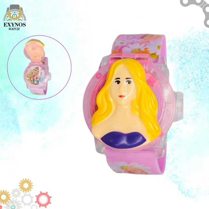 JAM TANGAN ANAK DIGITAL MUSIK TOPENG 3D KARAKTER CEWEK LOL BARBIE KUDA ...