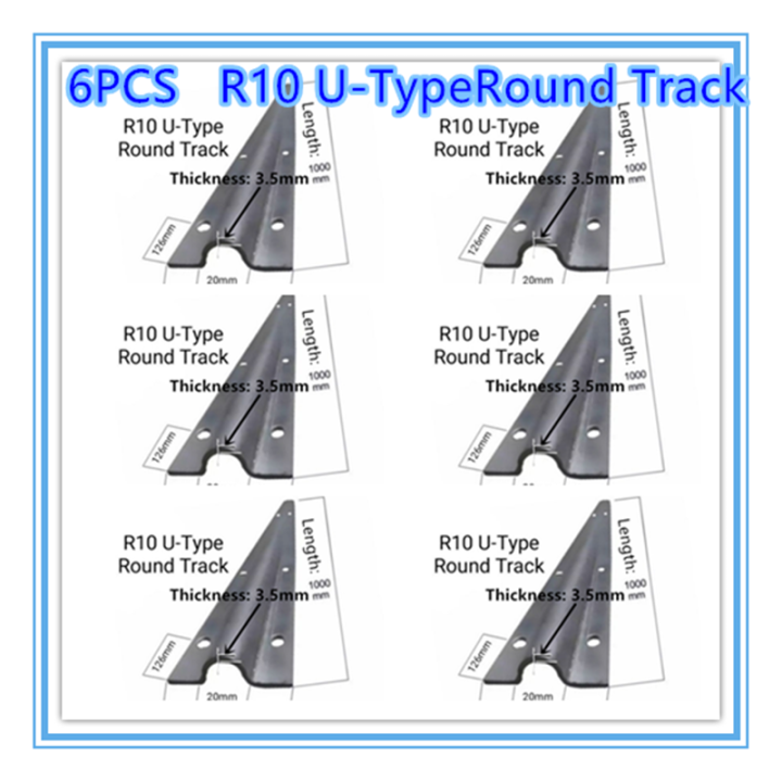 BABEDUO 6PCS U(R8)-Groove Track , 16mm diam U-Track or C-Track Sliding ...