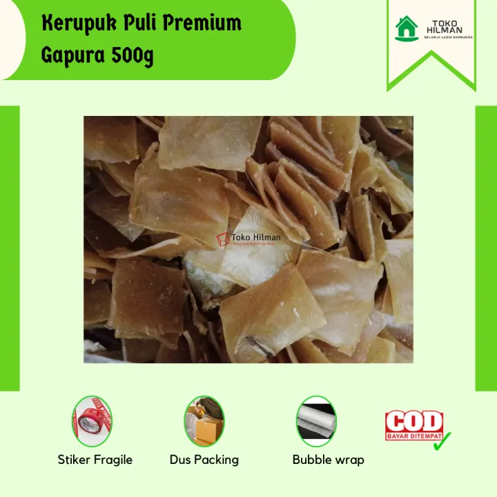 Kerupuk Puli Mentah Krupuk Poli Bawang Mentah 500g Kerupuk Puli Cemilan ...