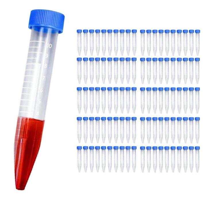 100Pcs 10Ml Multifunctional Plastic Bottle Transparent Tube Sample ...