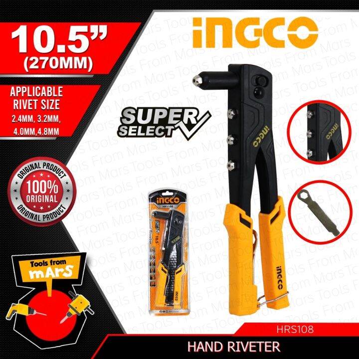 INGCO Original Hand Riveter Heavy Duty 10.5 270mm SUPER SELECT HRS108 ...