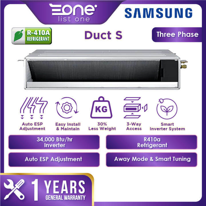 Samsung 34,000 Btu/hr Inverter R410a Ceiling Ducted Air Conditioner ...