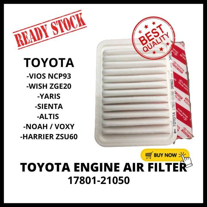 Toyota Engine Air Filter Vios Ncp93 Harrier ZSU60 Sienta Altis ZZE141 ...