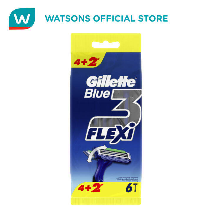 GILLETTE Blue 3 Flexi Disposable Razor 4+2s Pack | Lazada PH